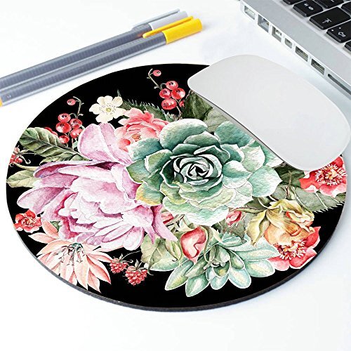 Succulent Mousepad Floral Mouse pad Round Mouse pad Beautiful Design Floral M... | eBay