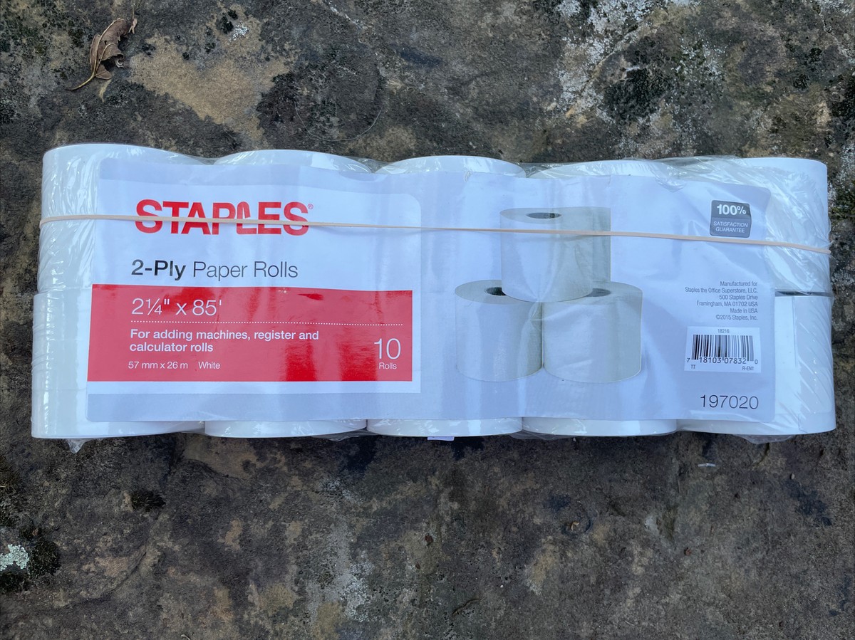 Adding Machine Tape To Calculator Roll Staples 197020 Adding Machine ...