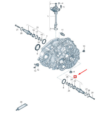 VW TRANSPORTER VI T6 TRANSMISSION LEFT KNUCKLE SHAFT 0A5409343B NEW ...