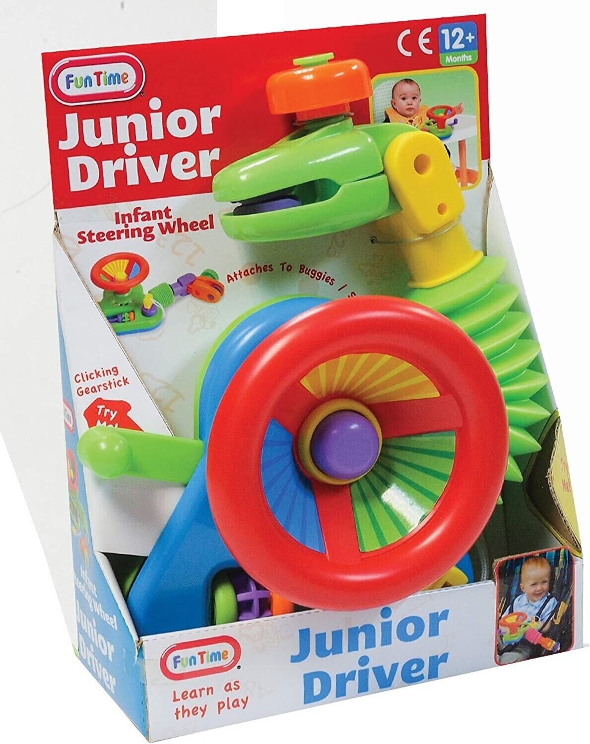 JUNIOR DRIVER CAR Steering Wheel Activity Kids Toy Buggy Stroller Baby ...