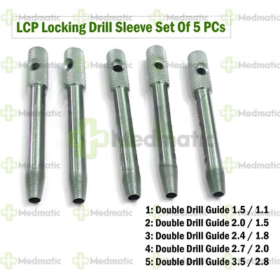 Orthopedic LCP Locking Drill Sleeve Set of 5 pcs Surgical Instruments ...