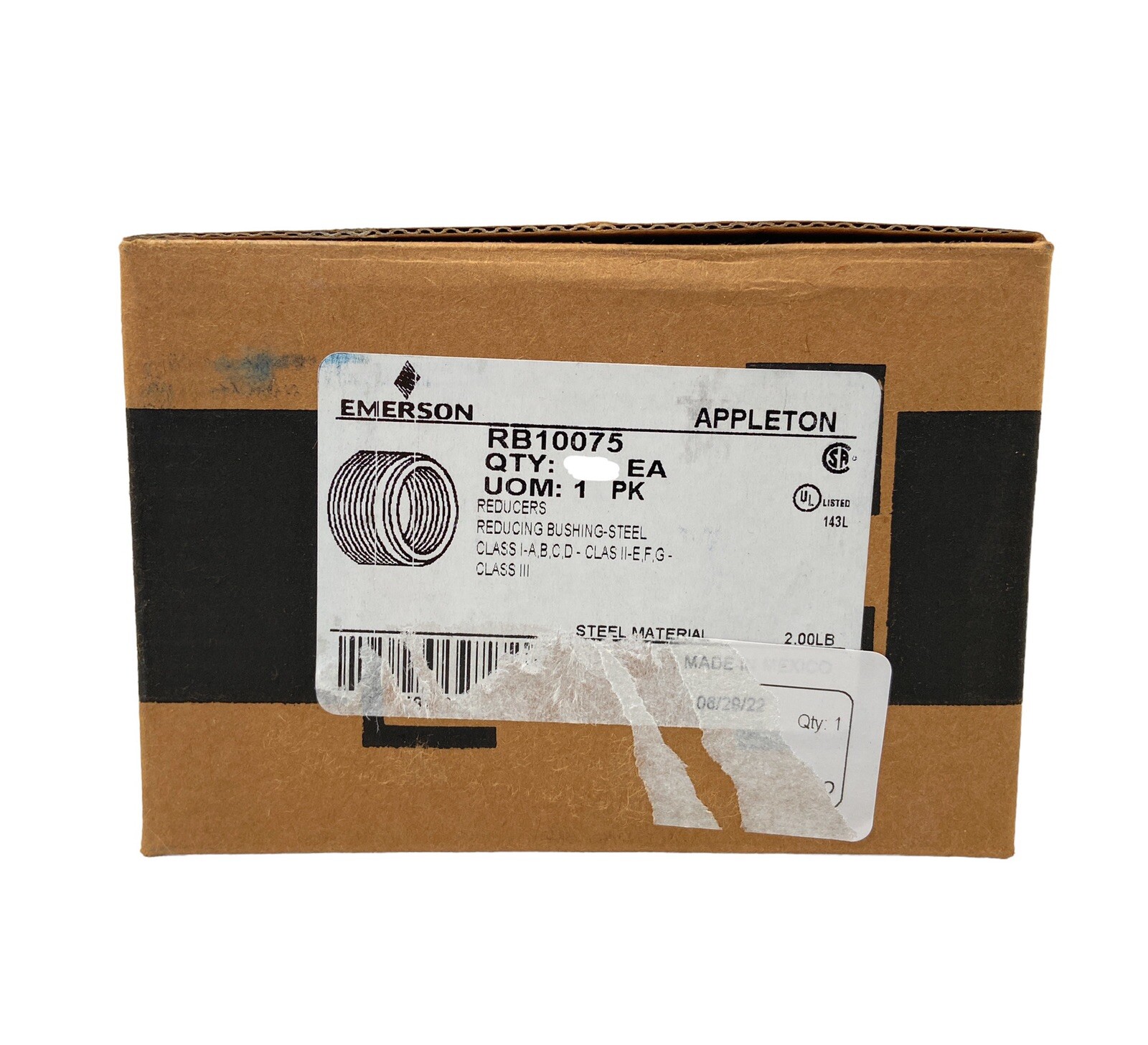 ☀️(1 pc) Appleton RB100-75 Threaded Reducing Bushing, 1" x 3/4" NPT ...