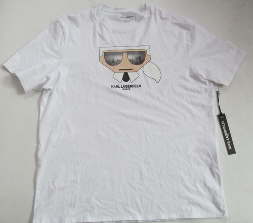 Karl Lagerfeld Paris Logo Karl Head man white SS shirt sz 2XL Brand New ...