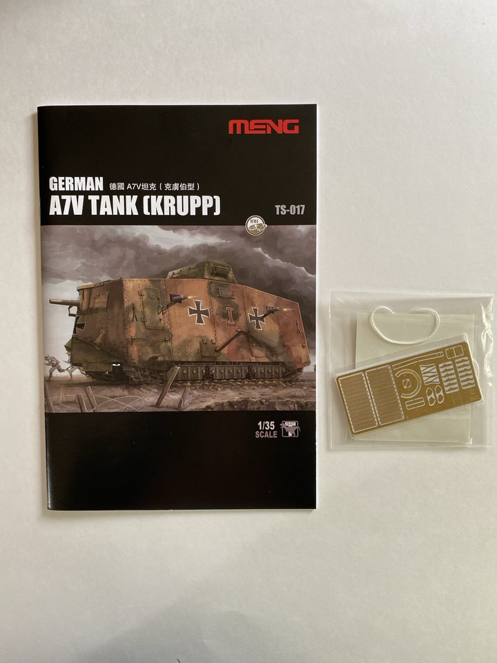 SEE DETAILS Meng 1/35 #TS-017 WWI German A7V Tank (Krupp) Plastic Model ...
