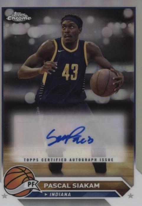 2023-24 Topps Chrome - Autographs Pascal Siakam #CG-PS Refractor (AU ...