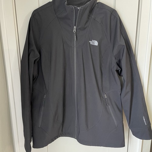 The North Face Windwall Fleece Women Size XXL Black Softshell Zip Up ...