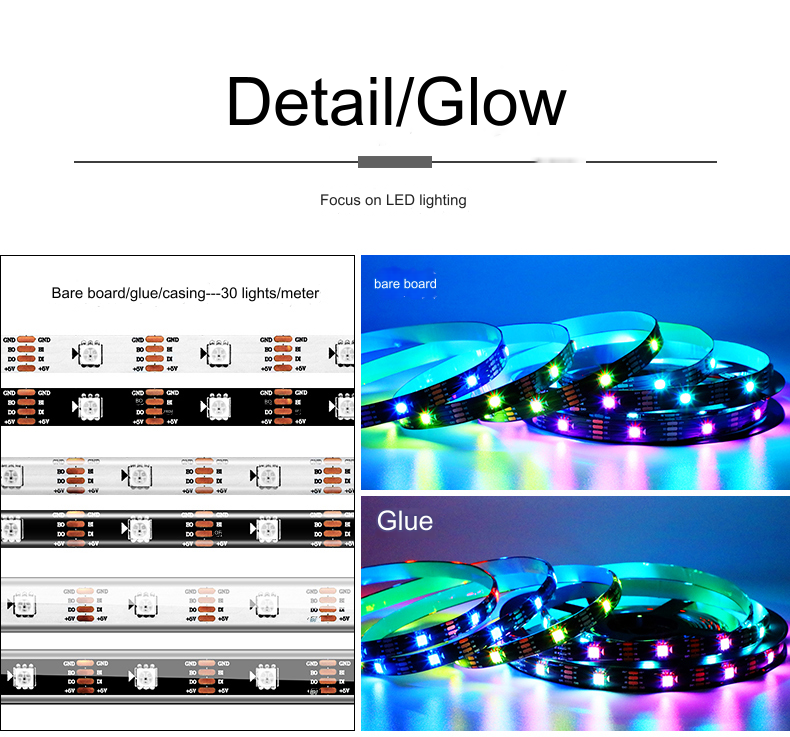 Colorful Strip Light 5V W:10/12Mm WS2813B Energy-Saving Christmas ...