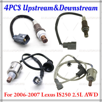 4X Oxygen O2 Sensor Up & Downstream For 2006-2007 Lexus IS250 2.5L AWD ...