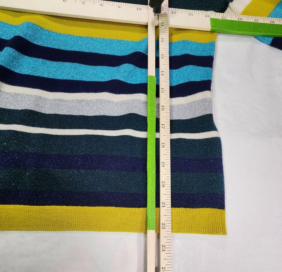 Paul Smith Women’s Sweater Striped Multicolored Crewneck XS Shiny 1/4 ...