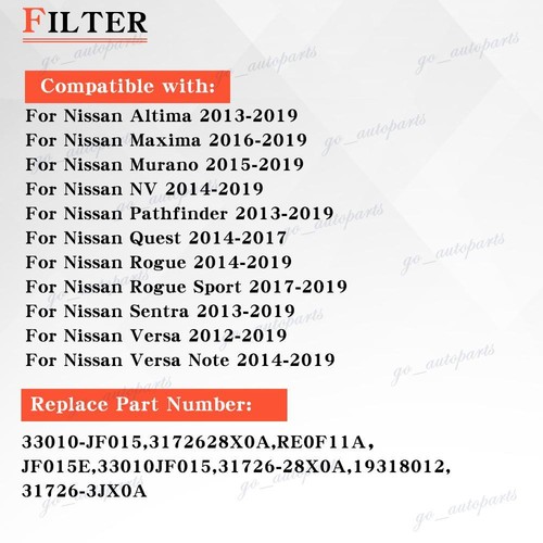 JF015E RE0F11A CVT Transmission Oil Filter w/ Pan Gasket For NISSAN ...