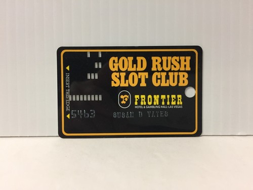 Vintage Casino Player Slot Card Gold Rush Slot Club Frontier Hotel Las ...