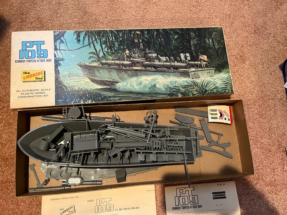 Vintage Lindberg PT109 Kennedy Torpedo Attack Boat Ship 7311 | eBay