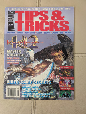 Video Games Tips and Tricks Magazine May 1996 Vintage Killer Instrinct ...