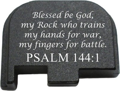 Glock Slide Cover Plate G43 G43X G48 Custom Laser Engraved Psalm 144:1 ...