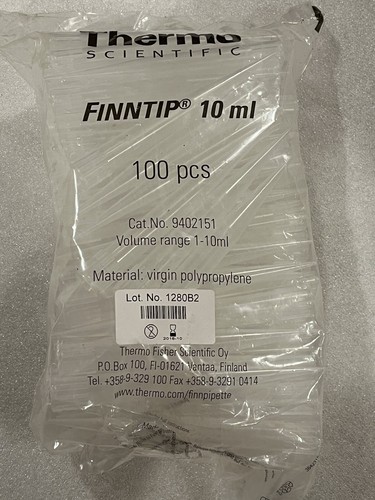 THERMO SCIENTIFIC FINNTIP 10ml CAT NO. 9402151 VOLUME RANGE 1-10ml (LOT ...