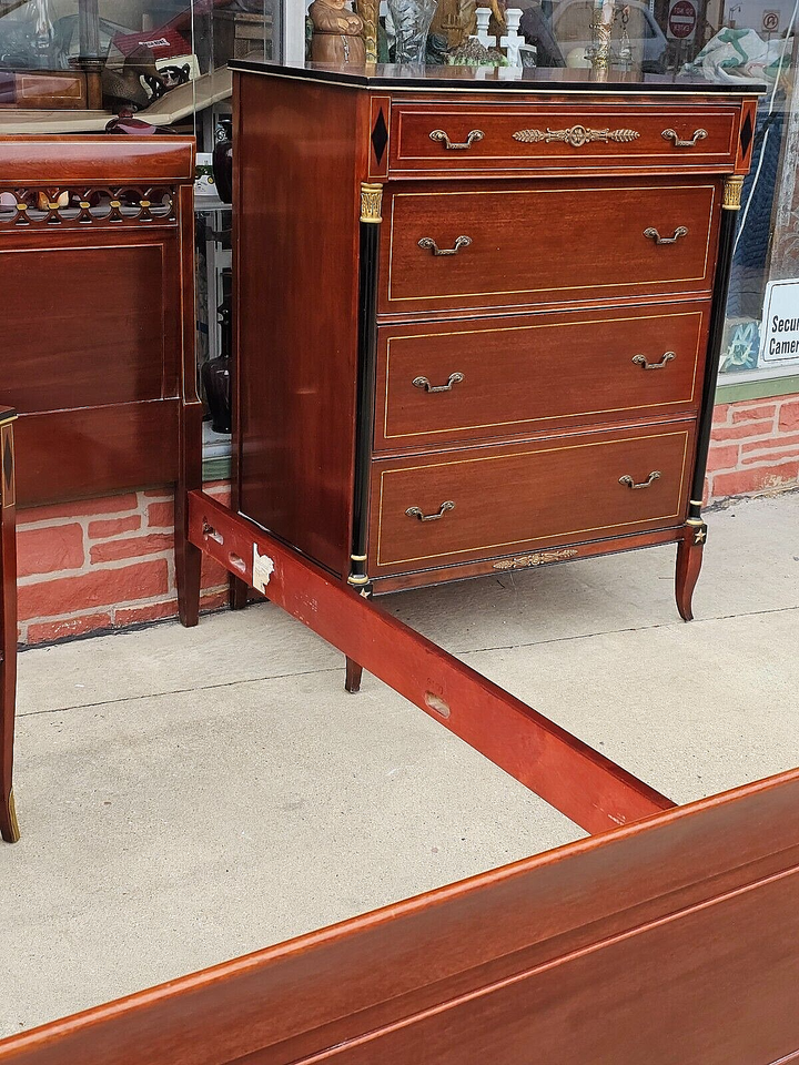 Mahogany Vintage Neoclassical Empire style Bedroom Set by Rway Dresser ...