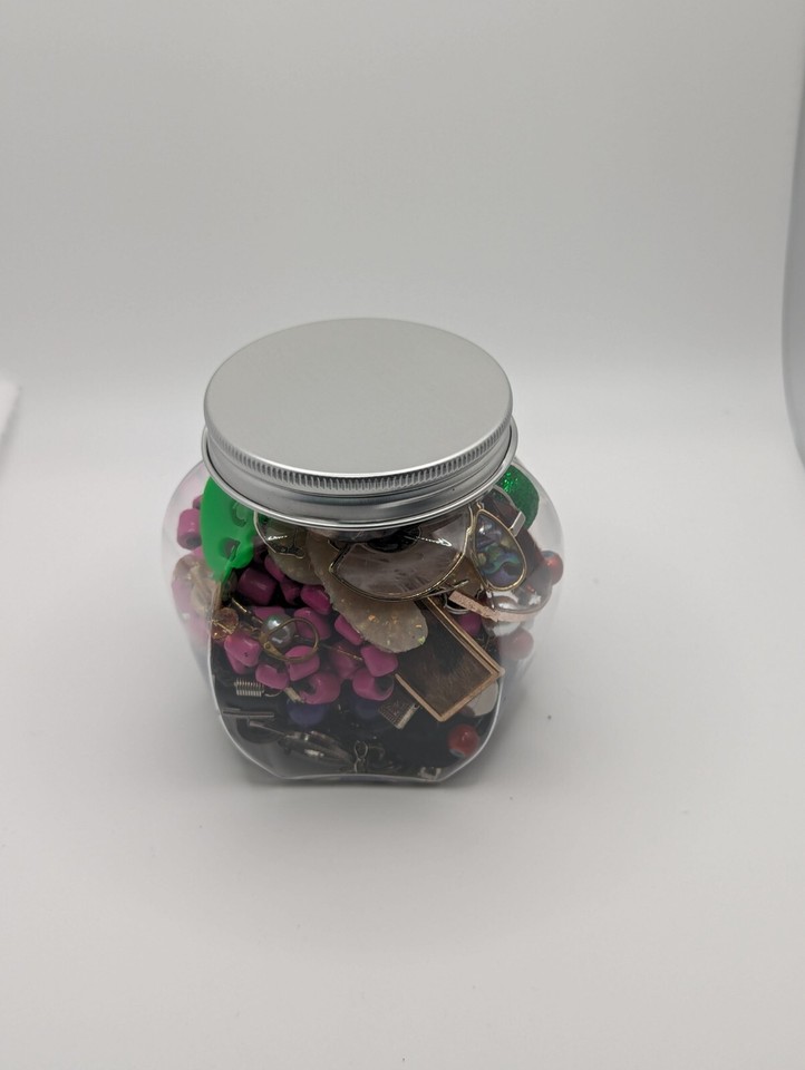 Craft Jewelry Jar Junk Jar For Reuse Assorted Mix And Match Beads And ...