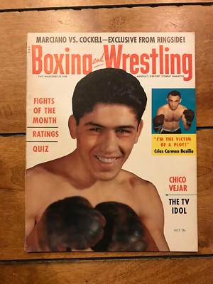 BOXING AND WRESTLING MAGAZINE JULY 1955 CHICO VEJAR GREAT CONDITION | eBay