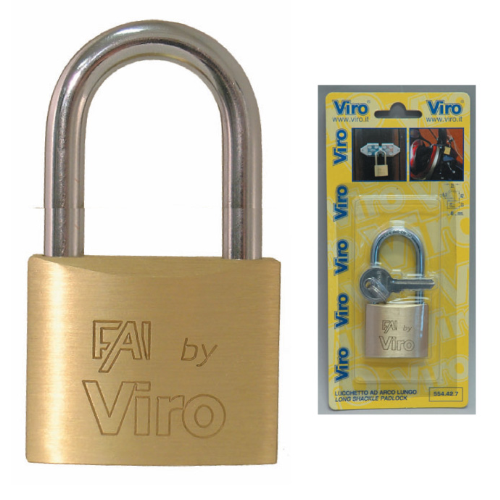 Viro Fai Article 554.42 40MM Rectangular Padlock With Steel Long Bow ...