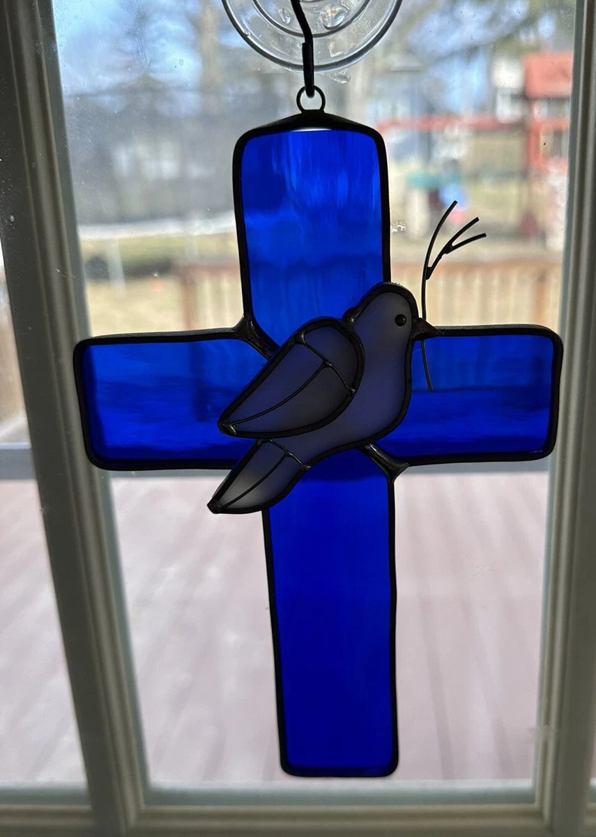 Stained Glass Cross And Dove