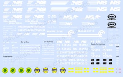 NS Norfolk Southern Caboose Decal Set N Scale | eBay