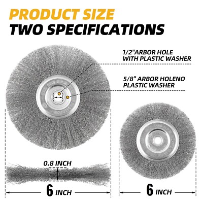 6" Inch Wire Wheel for Bench Grinder - USA Seller - Free Shipping | eBay