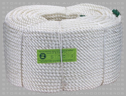 Polyester 3 Strand Rope, 18mm X 250m SUPAROPE. Breaking Strain 4200kg ...