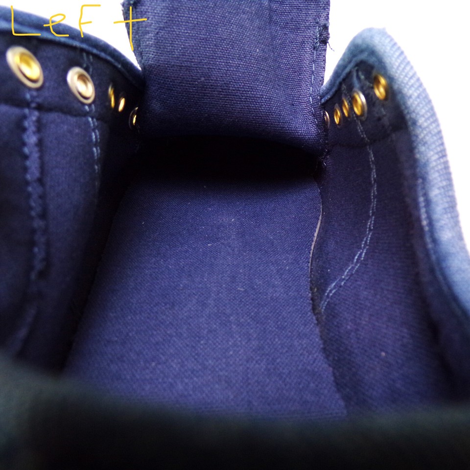 INDIGO HUES by AVON size 6 blue canvas sneakers cotton uppers balance ...