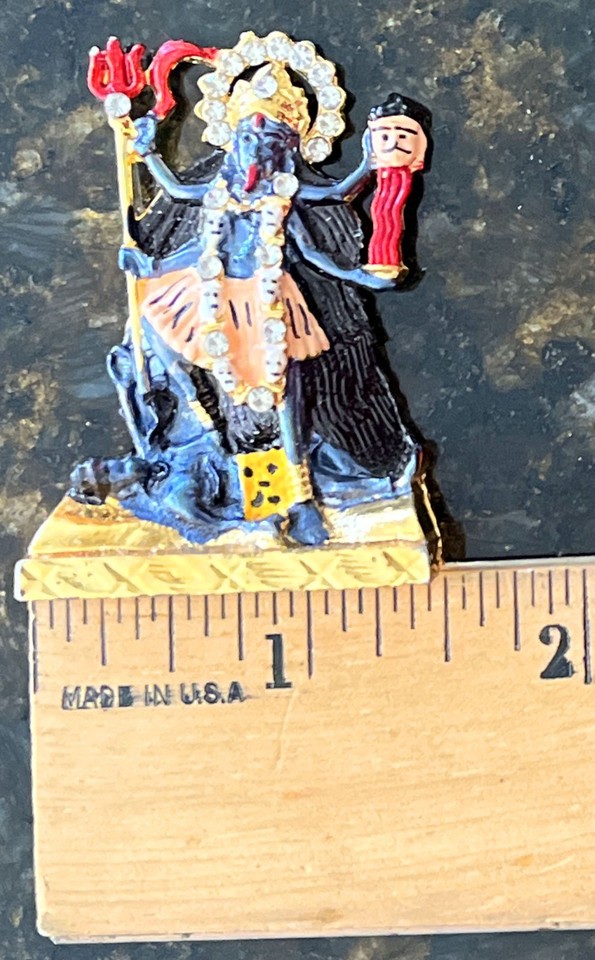 2" Kali Statue Standing on Shiva Metal - Woman Empowerment Housewarming ...