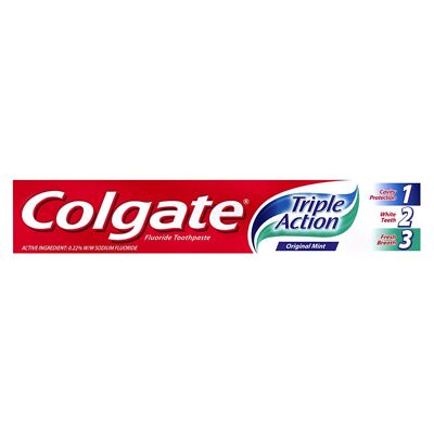 COLGATE TOOTHPASTE TRIPLE ACTION 110G CAVITY PROTECTION FLUORIDE ...