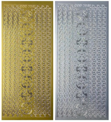 STAR BORDERS AND CORNERS Peel Off Stickers Card Making Christmas | eBay ...