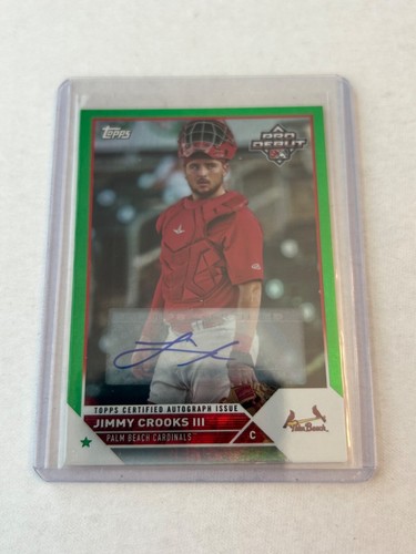 2023 Topps Pro Debut - Jimmy Crooks III #PD-177 Green Foil Autographs ...