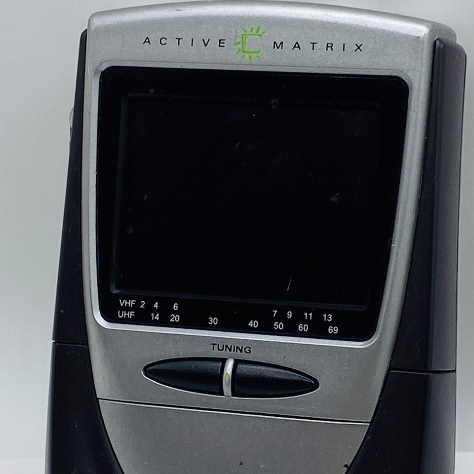 VINTAGE RCA 2.5" Active Matrix Retro Portable TV Hand-Held VHF UHF ...