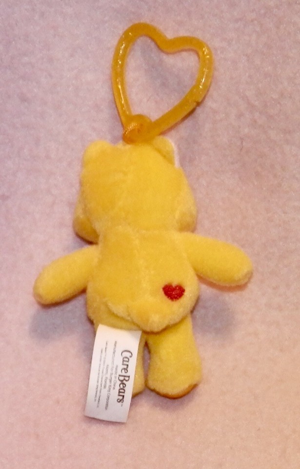 CUTE CARE BEAR * 2005 KEY RING * BURGER KING * YELLOW FUNSHINE * 5 IN ...