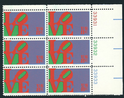 Scott #1475...8 Cent...LOVE... Plate Block of 6 | eBay