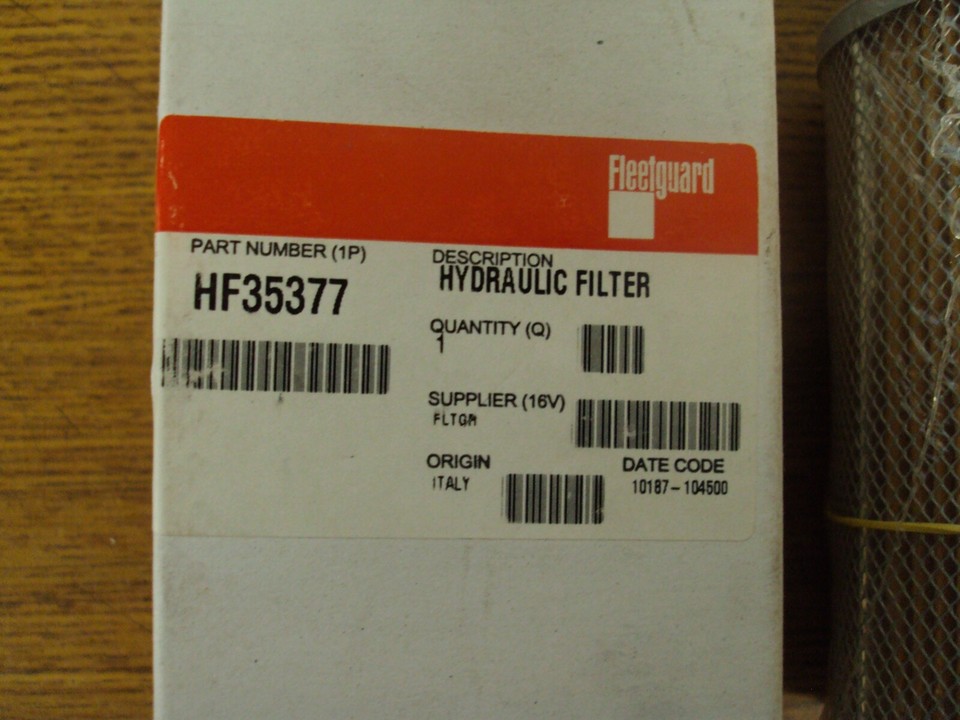New In Box Fleetguard Hydraulic Filter P/N HF35377 | eBay