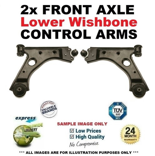 2x Front Axle Lower CONTROL ARMS for VAUXHALL CORSA 1.4 LPG 2006-2014 ...