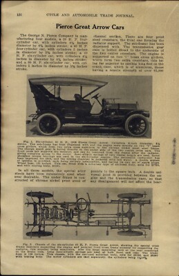 1907 PAPER AD CAR AUTO 4 PG ARTICLE 1908 Pierce Great Arrow Automobile ...