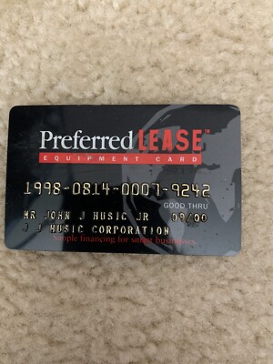 Rare Vintage Preferred Lease Credit Card | eBay