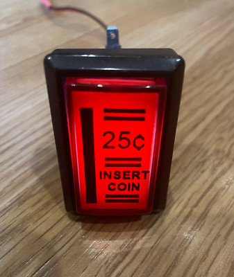 Illuminated Arcade Machine Insert Coin Button for DIY Arcade projects ...