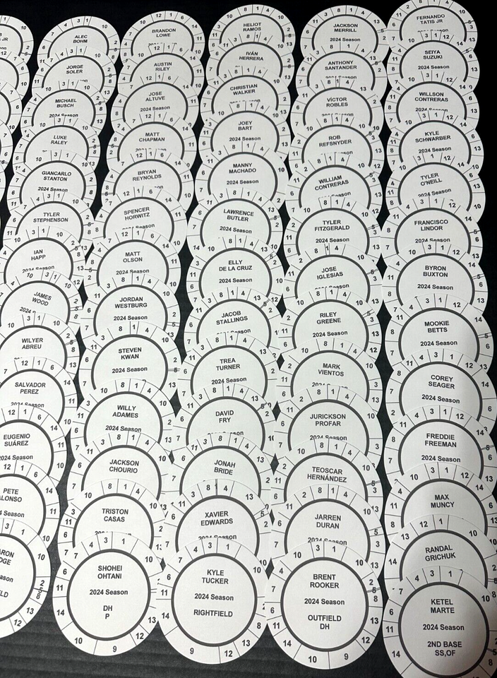 2024 PRE-CUT TOP 100 Cadaco Baseball Discs SEASON ONLY-75% OFF | eBay