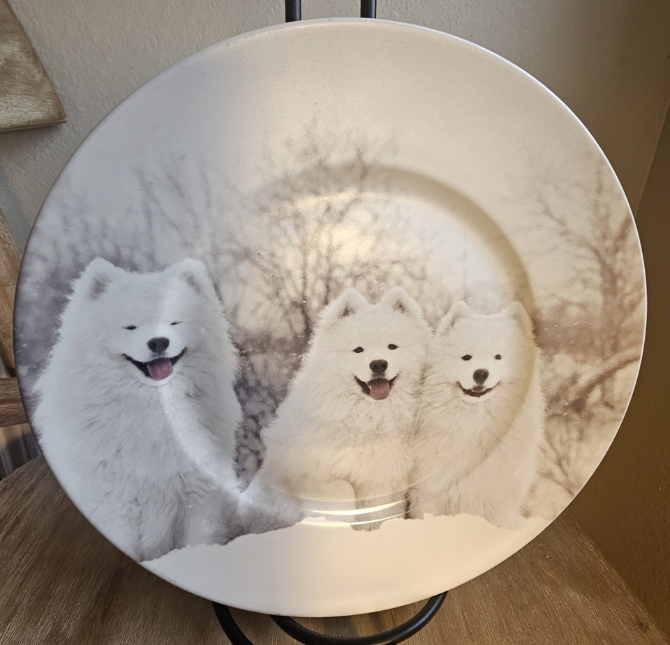 Robert Stanley Home Collection Winter White Samoyed Collectible Plate ...
