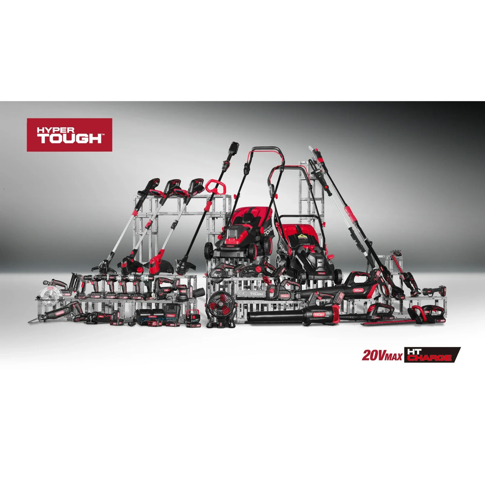 Hyper Tough 20V Cordless 1/2-inch Impact Wrench, Variable Speed Trigger ...