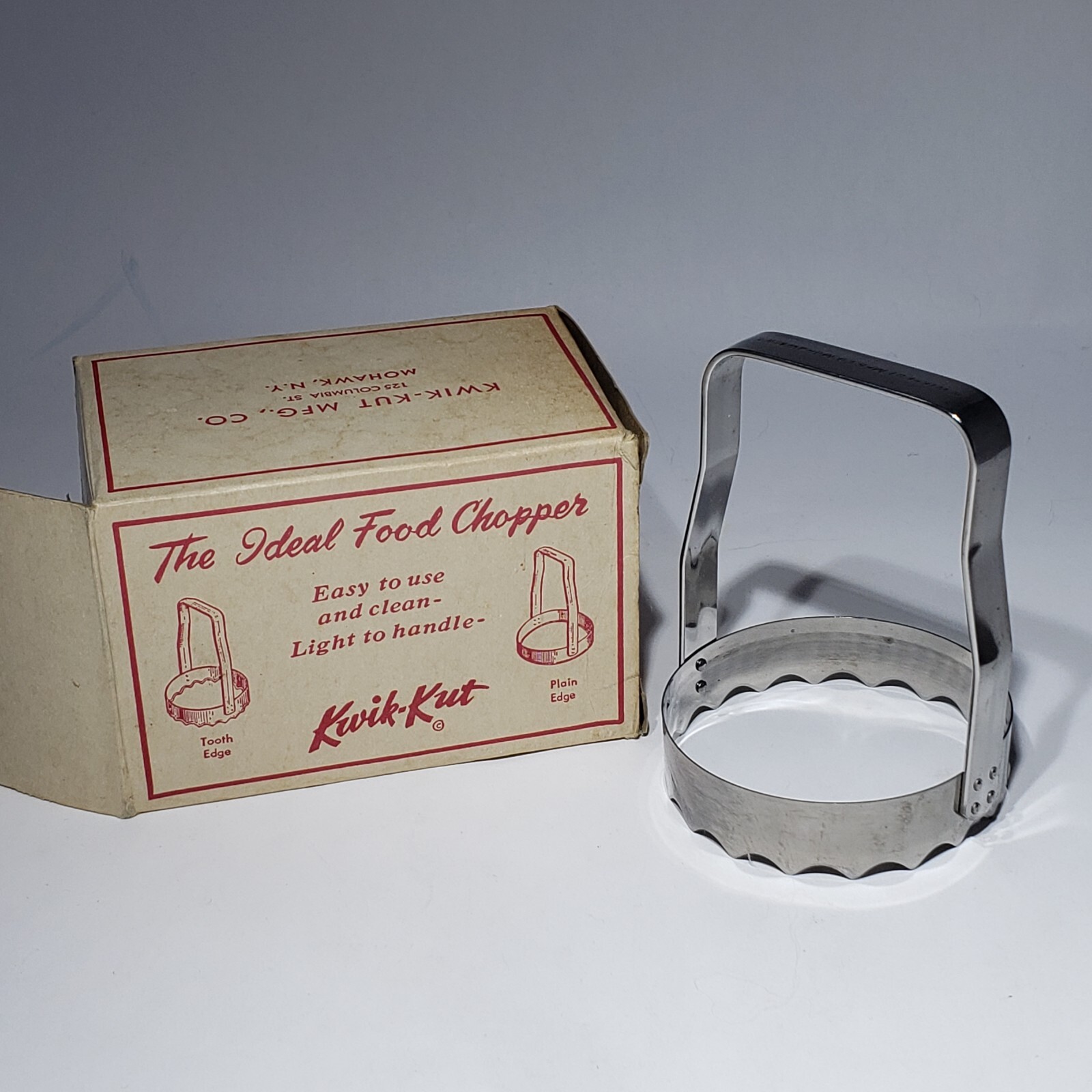 Vintage Kwik-Kut The Ideal Food Chopper Tooth Edge Serrated in Original ...