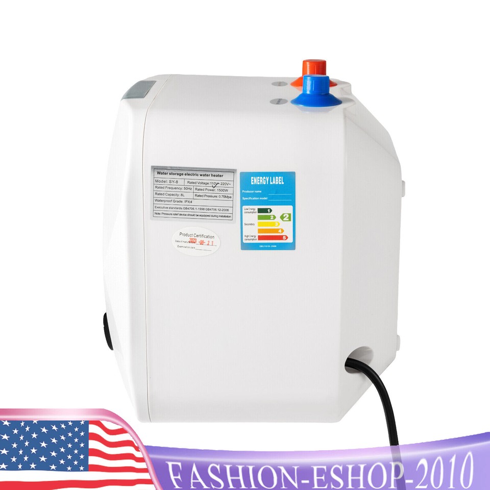 8L 1500W Under Sink Electric Instant Hot Water Heater Mini Small Water ...
