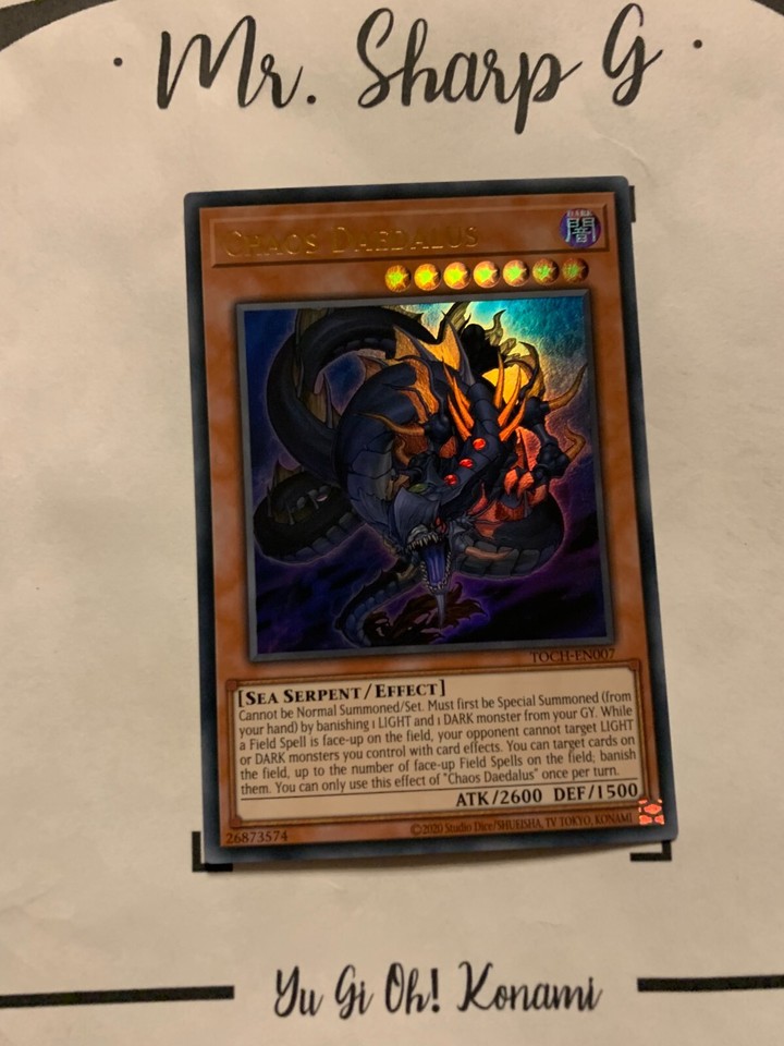 CHAOS DAEDALUS - TOCH-EN007 ENGLISH Yu Gi Oh! CARD ULTRA RARE HOLO ...