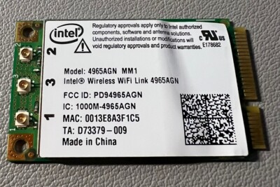 INTEL 4965AGN MM1 WIRELESS-N HALF-MINI PCI-EXPRESS WIRELESS CARD | eBay