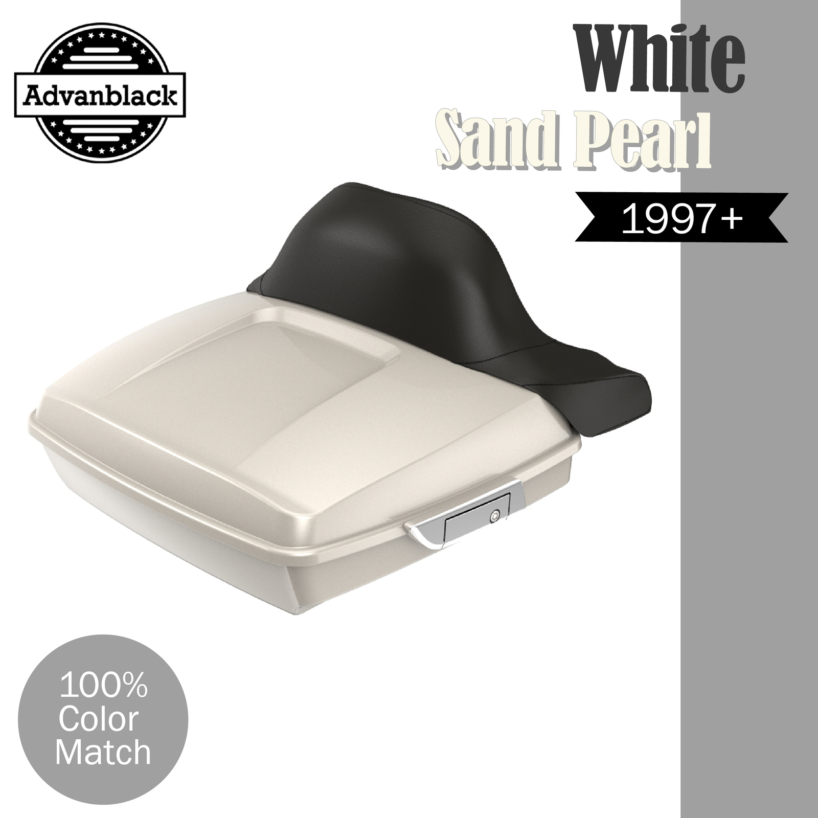 WHITE SAND PEARL Rushmore Razor Tour Pack Pak Wrap Around For Harley ...