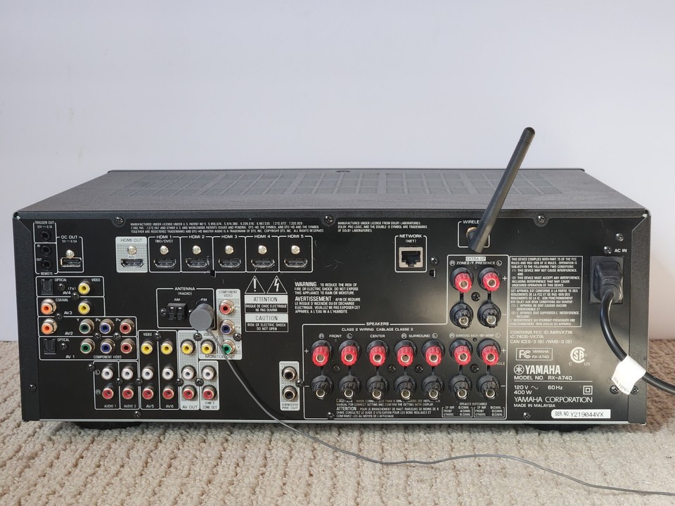 YAMAHA RX-A740 NATURAL SOUND AV RECEIVER AVENTAGE 7.2 CHANNEL | eBay