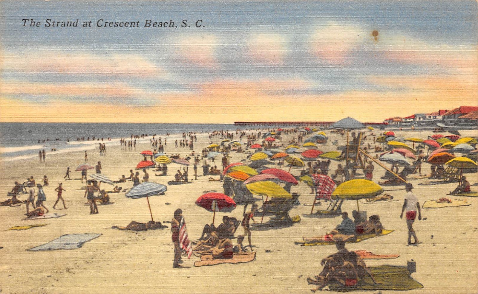 SC~SOUTH CAROLINA~CRESCENT BEACH~THE STRAND~C.1945 | eBay